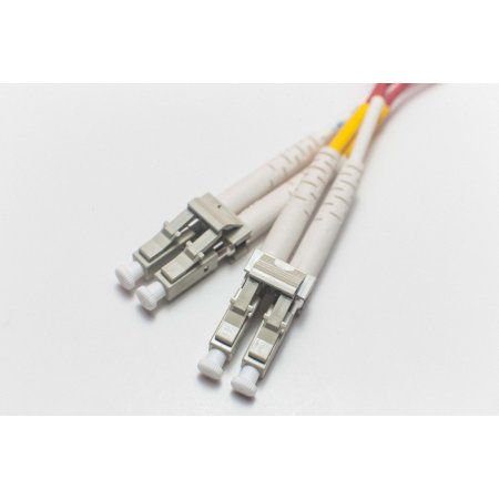 OM1 LC LC Fiber Patch Cable | Red 1G Duplex 62.5/125 Multimode OFNR